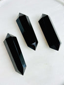 Small Black Obsidian crystal carving